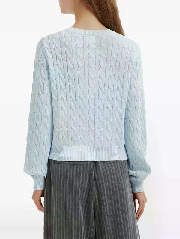 B+AB Cable-knit Bow-detail Cardigan