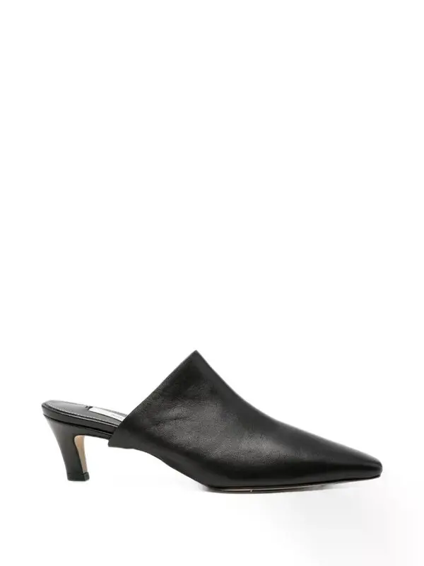 TOTEME Pointed-toe Leather Mules - Black