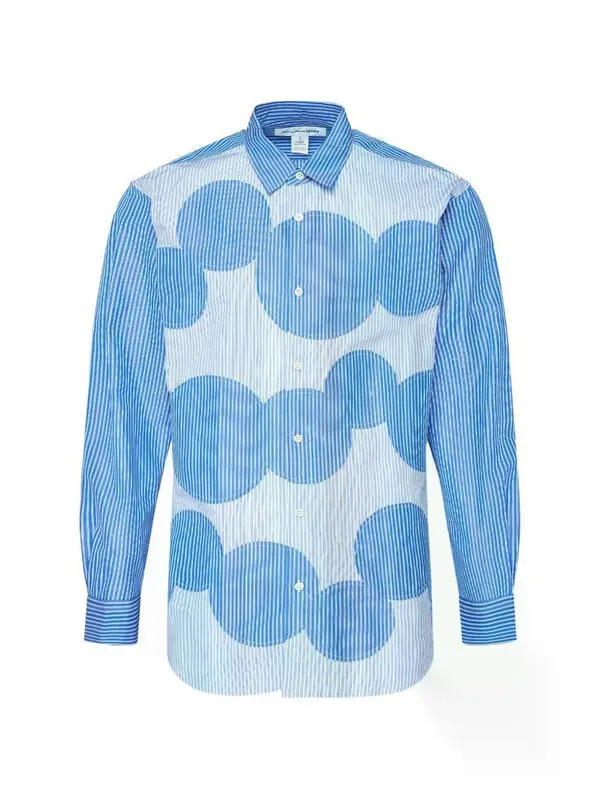 Comme Des Garçons Stripe-patterned Shirt - Blue