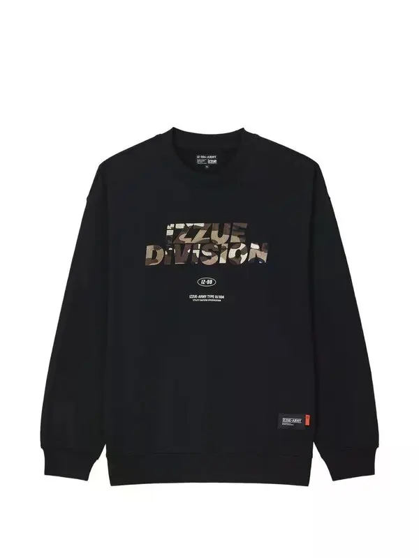 Izzue Cotton Logo Print Sweatshirt - Black