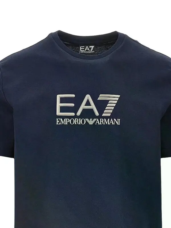 EA7 Logo-print T-shirt - Blue