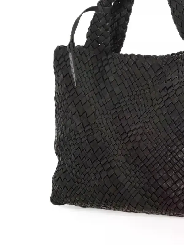 VISONA` Esmeralda Woven-design Shoulder-strap Tote Bag