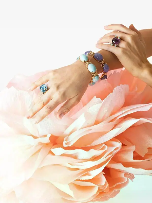 Verdura 18k Yellow Turquoise Rope-effect Bracelet - Gold