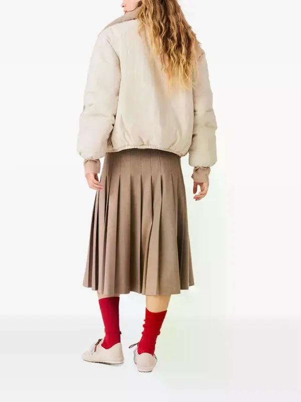 Maje Reversible Faux-fur Collar Puffer Jacket