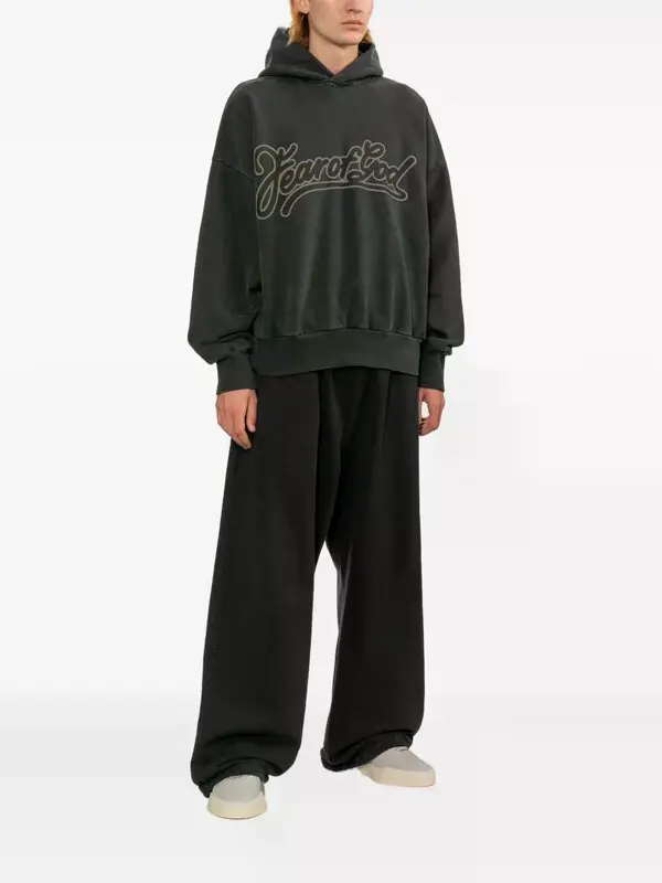 Fear Of God Wide-leg Drawstring Track Pants - Black
