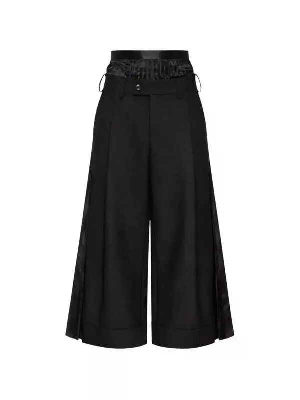 Junya Watanabe Pleated Layered Trousers - Black