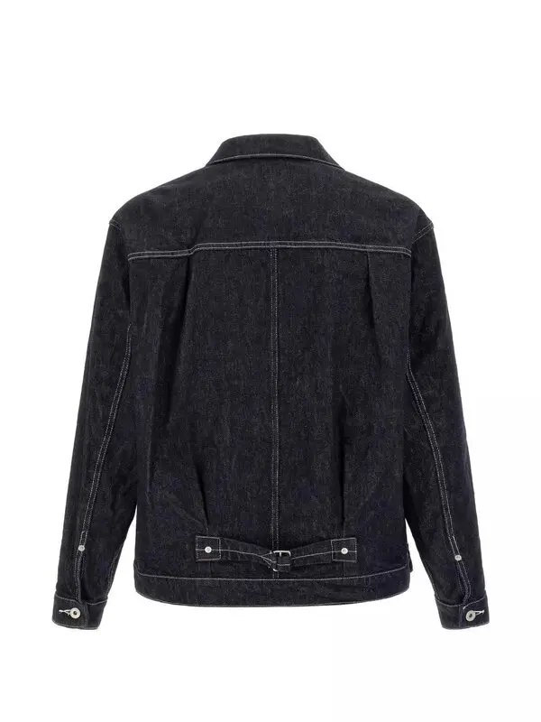 Comme Des Garçons Pleated Detail Denim Jacket