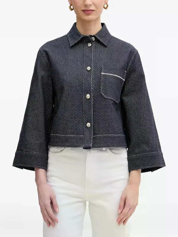 MOS MOSH Patterned Button-up Jacket - Blue