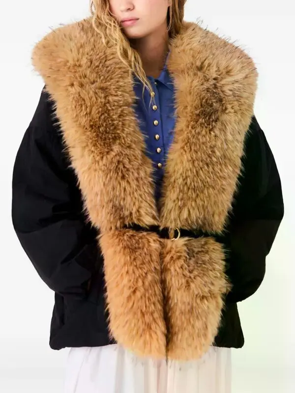 Maje Faux-fur Shawl-collar Coat