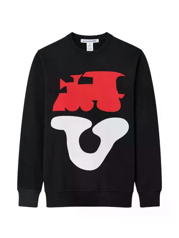 Comme Des Garçons Graphic-print Sweatshirt - Black