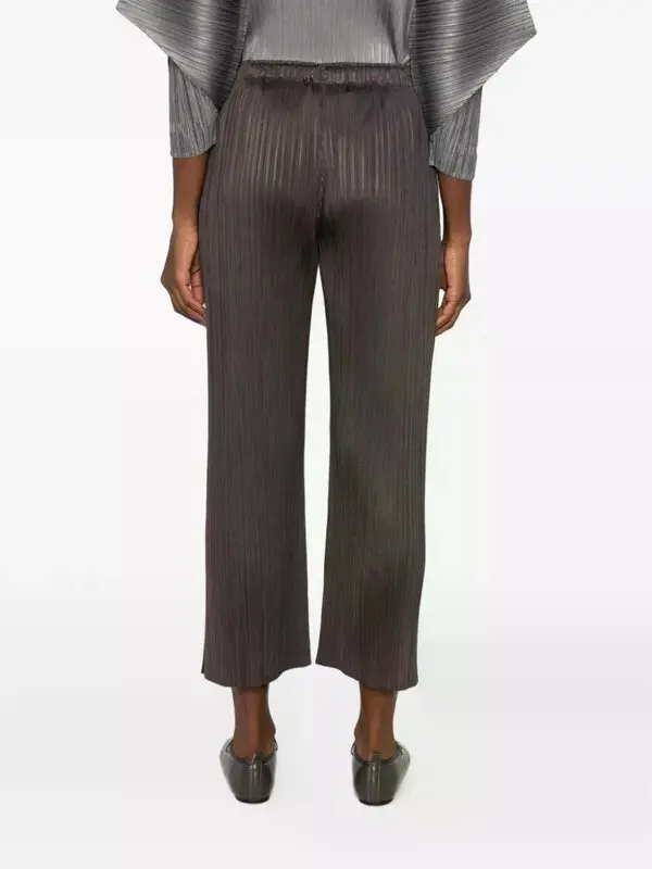 Issey Miyake Dark Pleated Texture Trousers