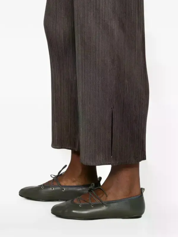 Issey Miyake Dark Pleated Texture Trousers