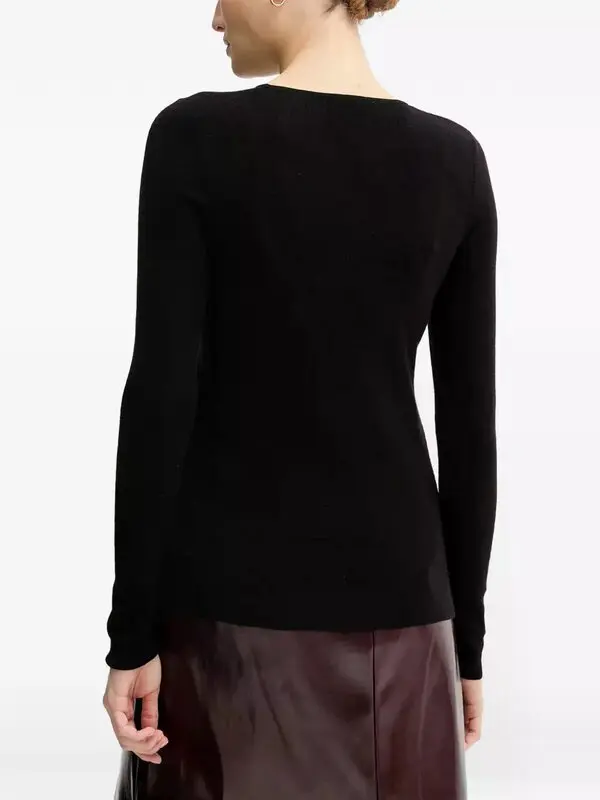 MOS MOSH Fine-knit Long-sleeve Sweater