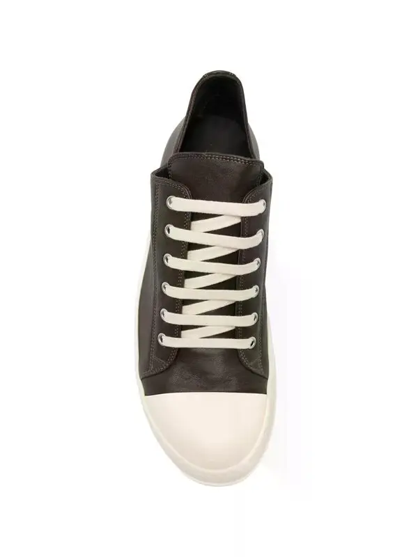 Rick Owens Low-top Leather Sneakers - Brown