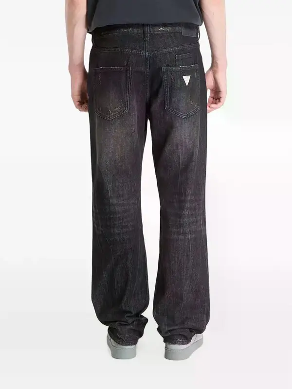 Guess Washed Distressed-effect Jeans - Grey