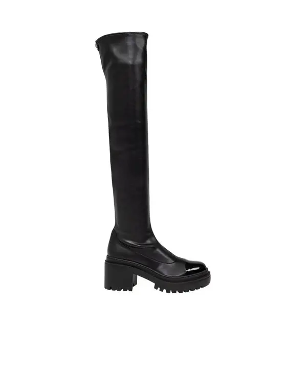 GIUSEPPE ZANOTTI Chunky-sole Over-the-knee Boots - Black