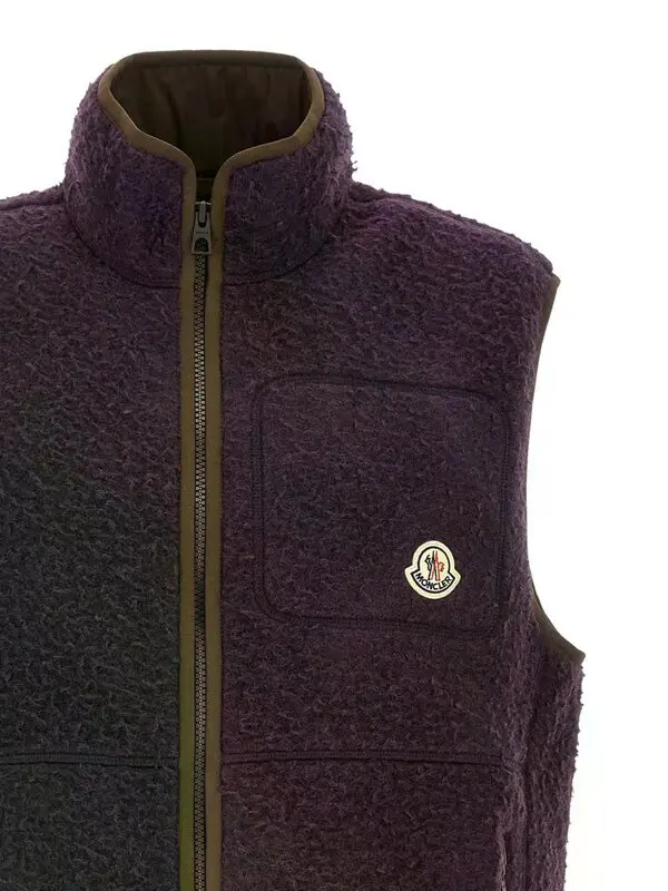 Moncler Casentino-texture Logo-detail Gilet
