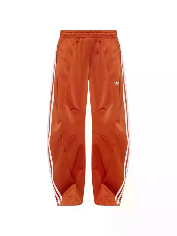 Adidas Logo-embroidered Side-stripe Track Pants - Orange