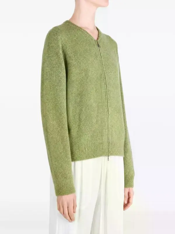 Frenckenberger Zip-up Ribbed-trim Cardigan