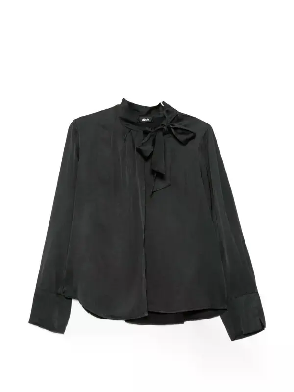 Dixie Pussy-bow Long-sleeve Blouse