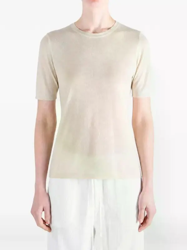 Frenckenberger Fine Knit Crew Neck T-shirt