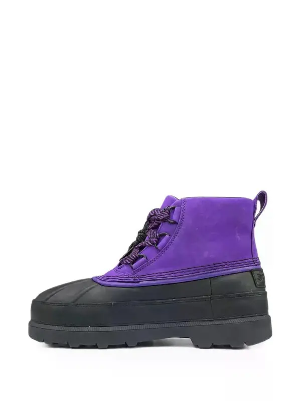 Needles Logo-embossed Panelled Boots
