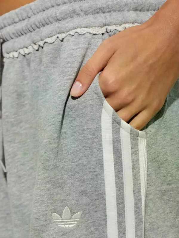 Adidas Logo-embroidered Wide-leg Track Pants
