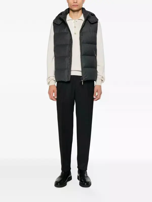 Zegna Pleated Trousers With Elasticated Waistband - Black