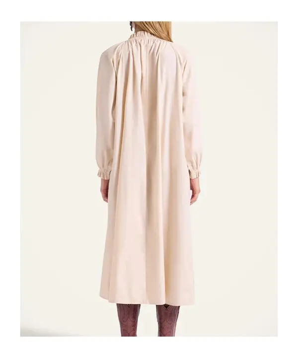 La DoubleJ Embroidered Ruffle-trimmed Dress