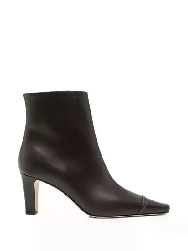 Manolo Blahnik Vivecal Visconti Leather Ankle Boots - Brown
