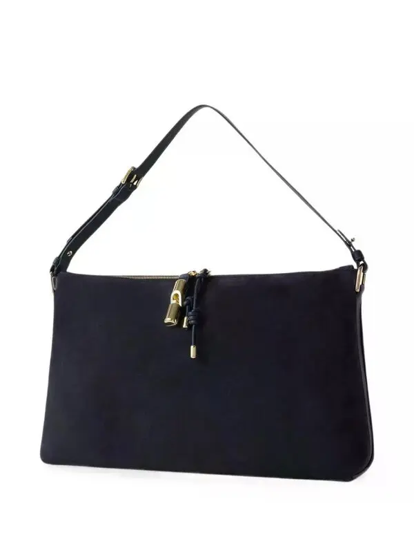 Furla Debby Buckle-strap Zip-top Leather Shoulder Bag - Blue
