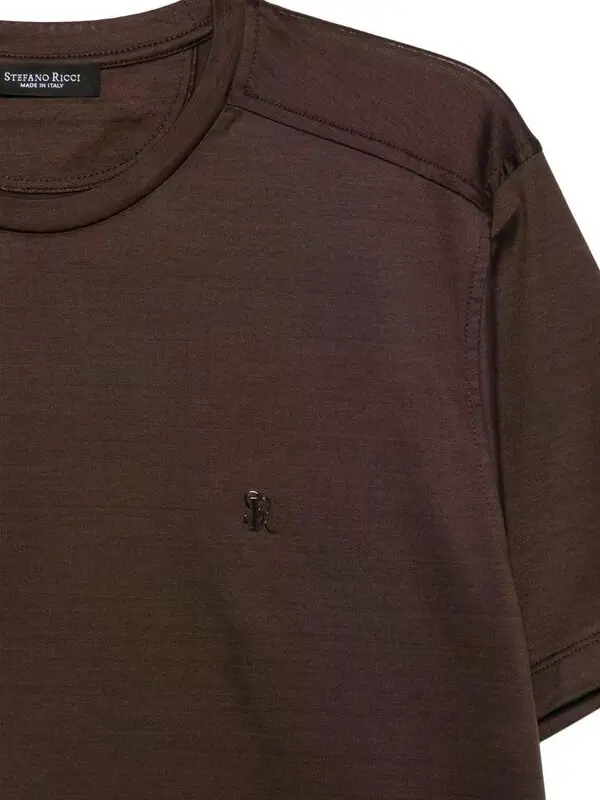 Stefano Ricci Logo-plaque Crew-neck T-shirt