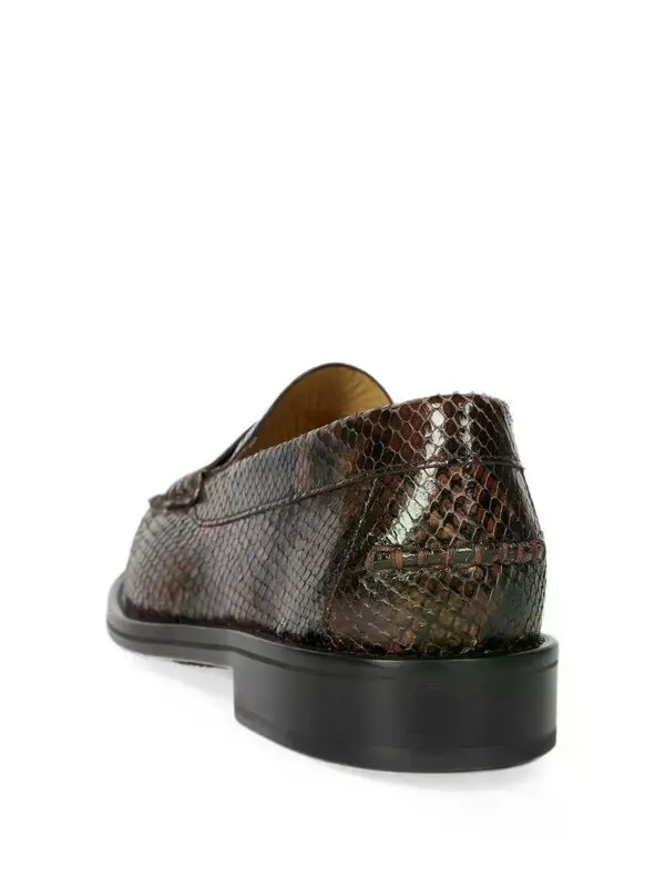 Paul Smith Dark Rialto Snake Effect Loafers