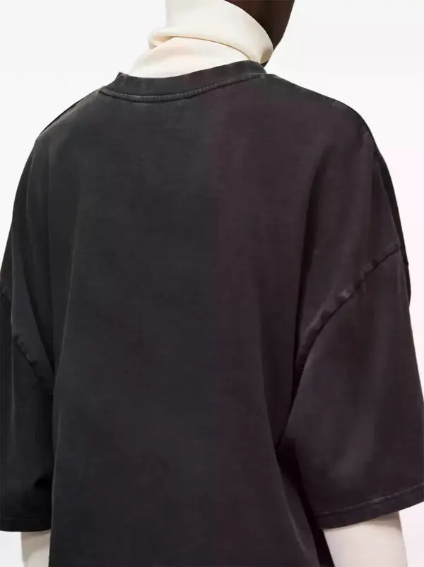 ENTIRE STUDIOS Washed-effect Drop-shoulder T-shirt - Grey