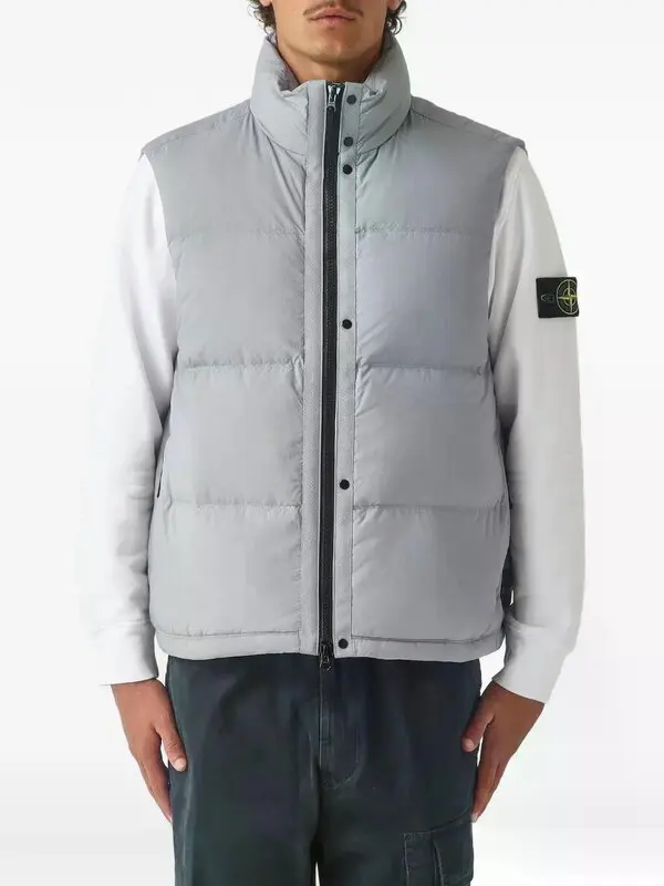 Stone Island Quilted Padded Zip-up Gilet - Grey