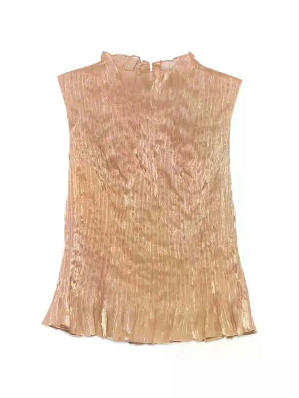 Aje Sleeveless High Neck Peplum Top