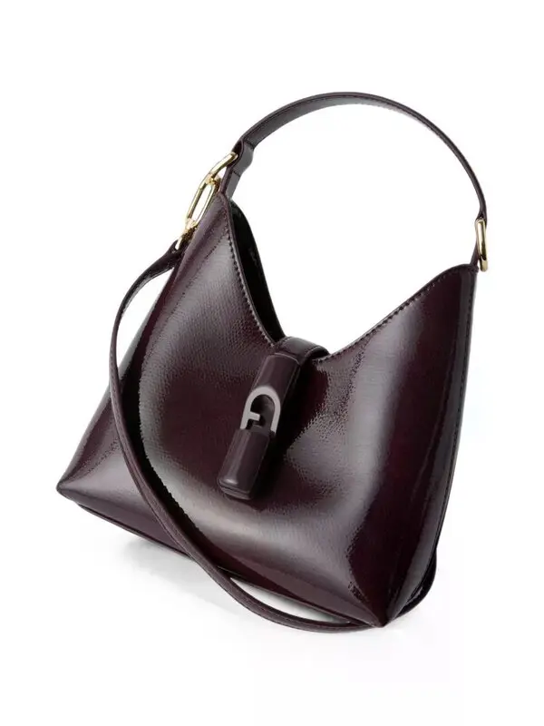 Furla Mini Bag With Patent Finish And Gold-tone Hardware - Purple