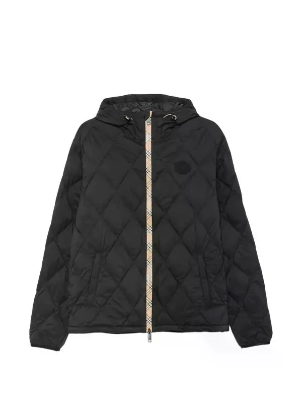 Burberry Quilted Hooded Jacket - Black