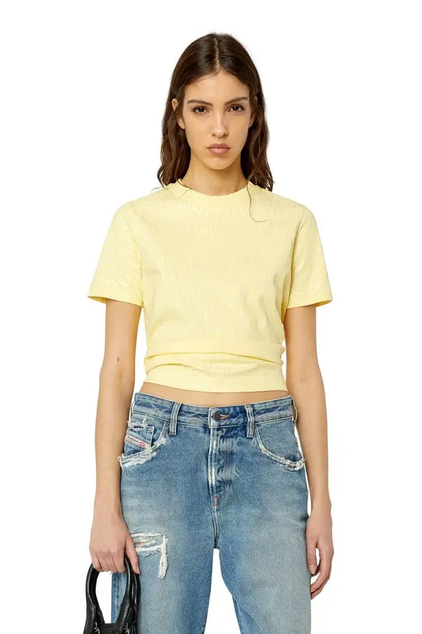 DIESEL® Logo-print Short-sleeve T-shirt - Nude