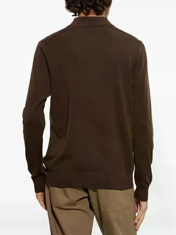 Burberry Long-sleeve Wool Polo Shirt
