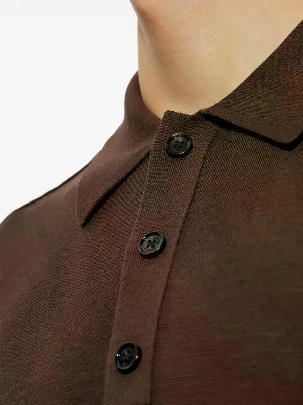 Burberry Long-sleeve Wool Polo Shirt