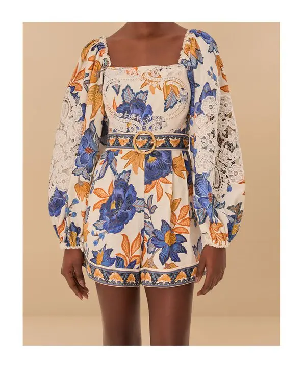 Farm Rio Summer Flowers Printed Jumpsuit