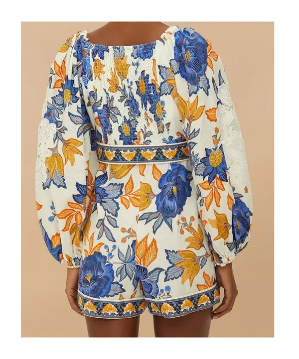 Farm Rio Summer Flowers Printed Jumpsuit