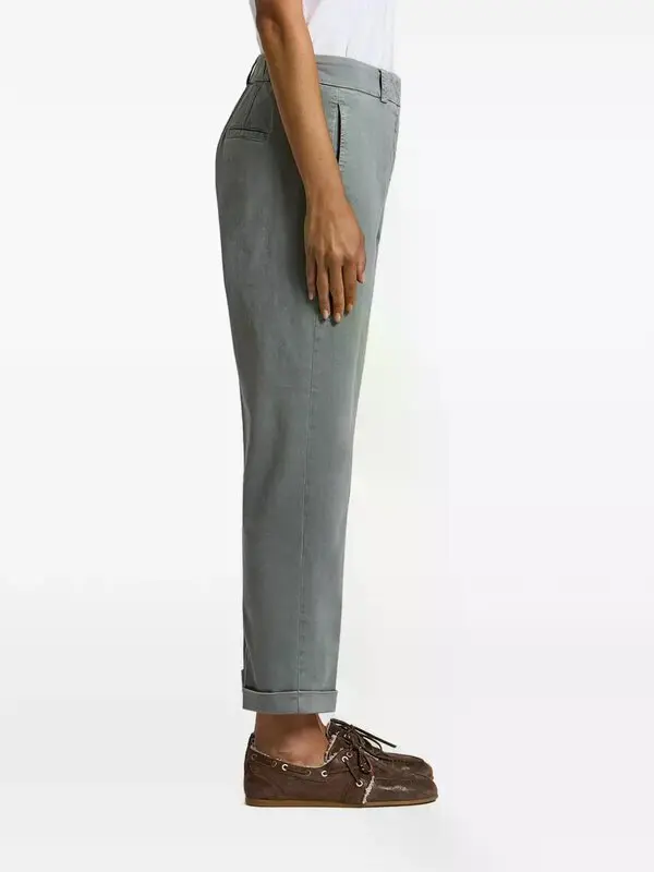 Peserico Pressed-crease Turn-up Trousers