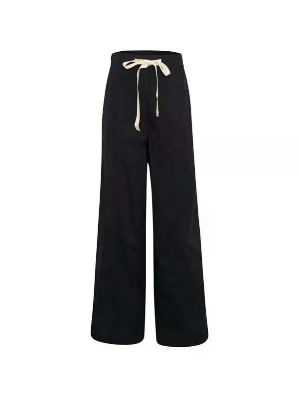 LEE MATHEWS Poplin Wide-leg Palazzo Pants - Black