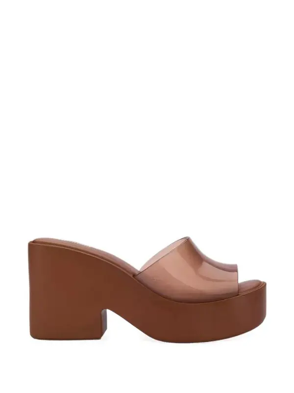 Melissa Posh Ad Platform Sandals - Brown