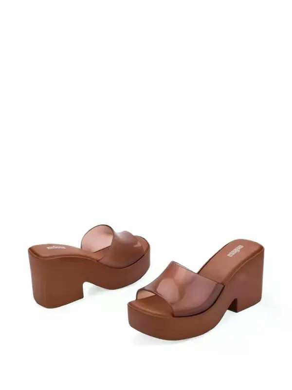 Melissa Posh Ad Platform Sandals - Brown