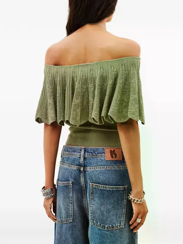 Ba&sh Salda Ruffled Off-shoulder Top