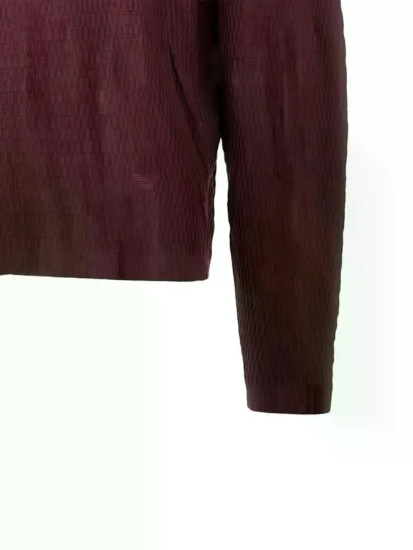 Emporio Armani Textured Zip-up Cardigan