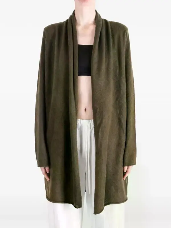 Frenckenberger Shawl-collar Open-front Cardigan